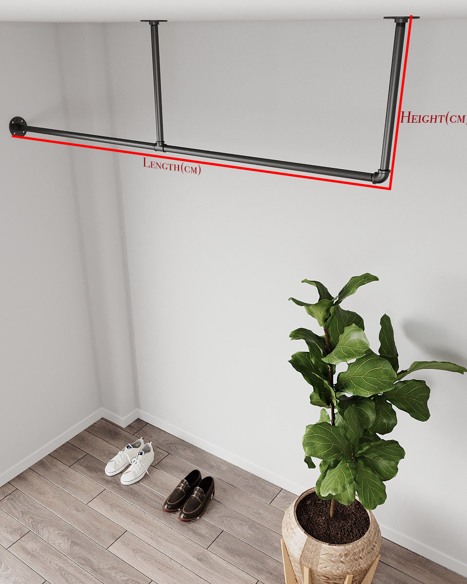 Sync Ceiling Mounted Modern Clothes Rail – Industrial Maestro