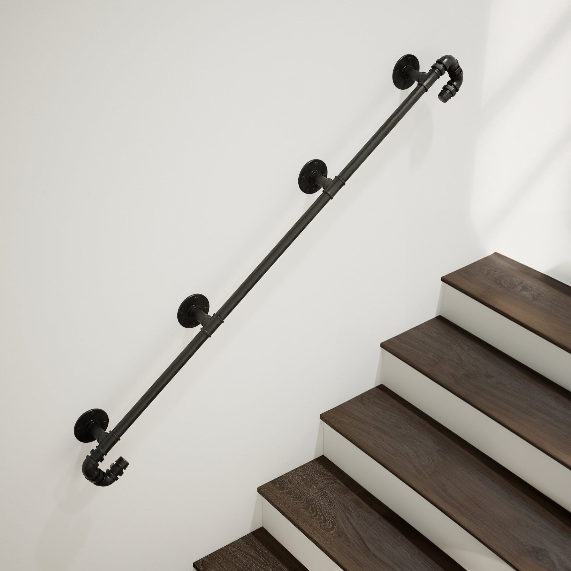 Arghan Custom-Made Industrial Pipe Stair Handrail – Industrial Maestro