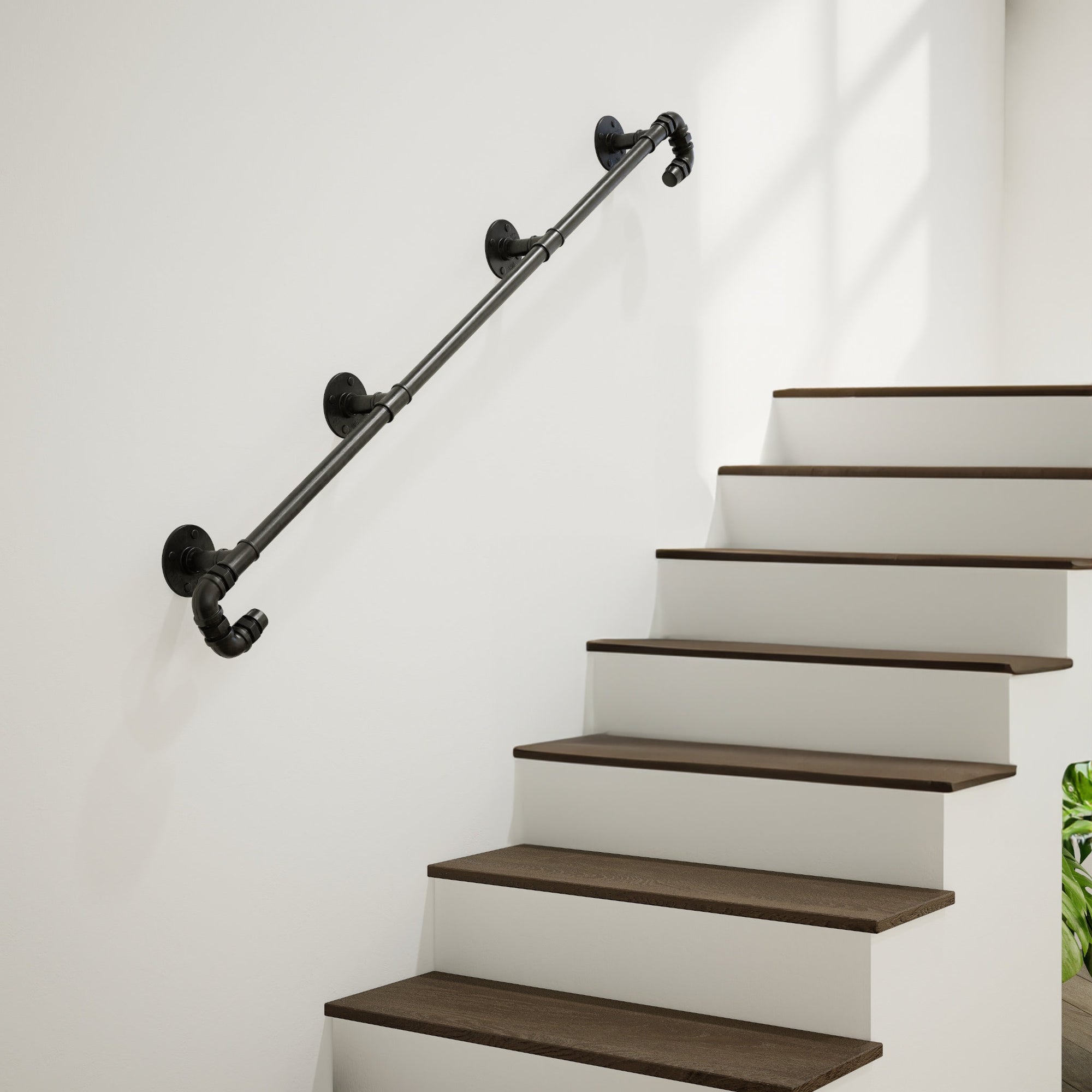 Arghan Custom-Made Industrial Pipe Stair Handrail – Industrial Maestro