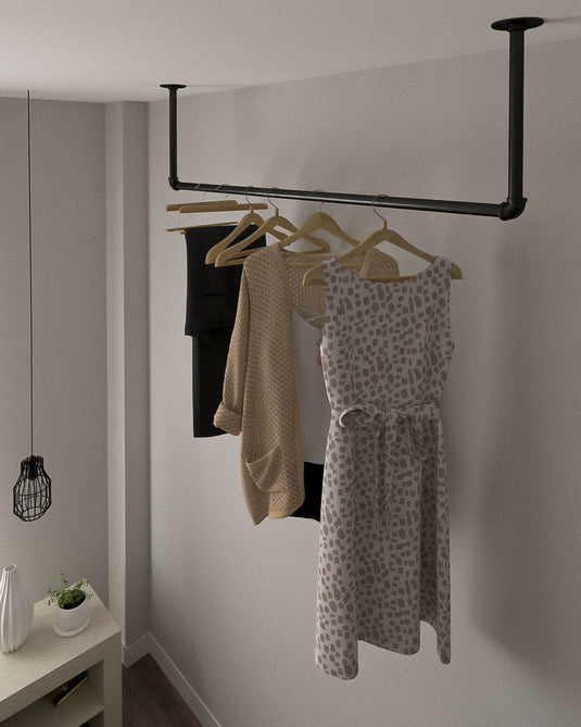 Mitra Clothes Rail | Ceiling-Mounted Clothing Rack | Stylish & Secure ...